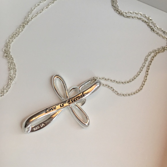 Love | Jewelry | Silver 925 Love Is Eternal Cross Pendant | Poshmark
